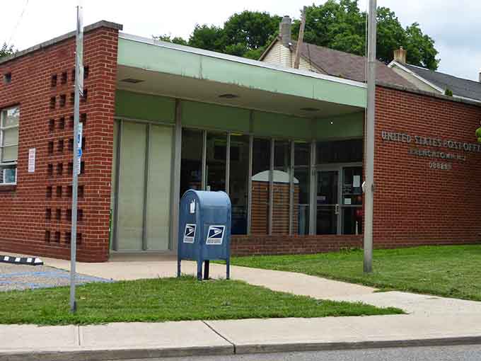 Even the post office looks charming here, making errands feel less like chores and more like adventures.