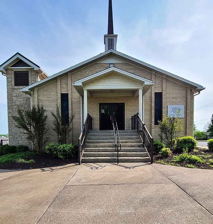 A welcoming church building that proves faith communities thrive in towns where neighbors still know each other's names.