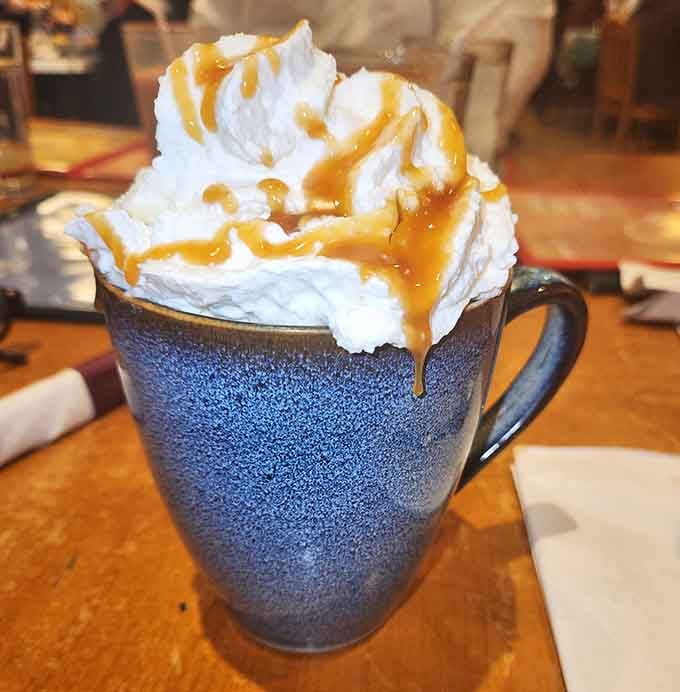 Caramel drizzle meeting whipped cream in a beautiful caffeinated romance that'll wake up more than your taste buds.