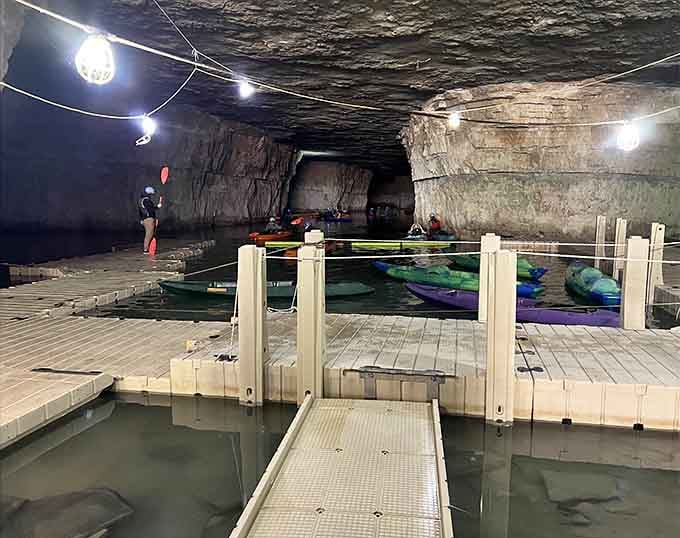 This floating dock system makes launching into your underground adventure as easy as stepping into a whole new world.