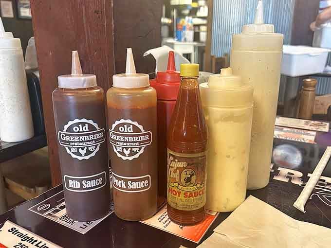 Multiple sauce options mean never having to choose just one path to barbecue bliss at your table.