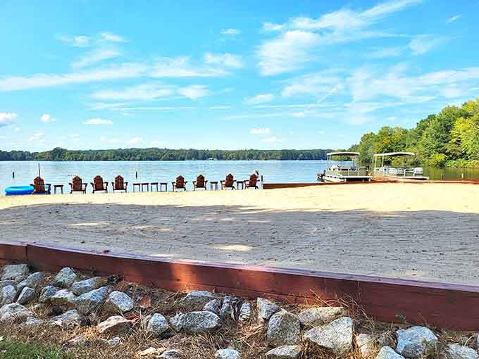Sandy beaches on Lake Oconee provide the perfect spot for doing absolutely nothing, which is actually doing something very important.
