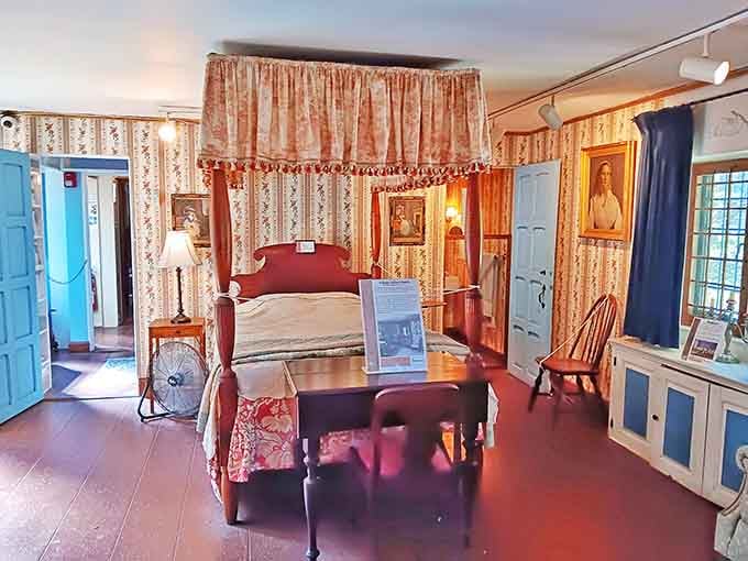 Sleeping in a four-poster bed with ocean breezes, medieval style meets New England coastal living perfectly here.