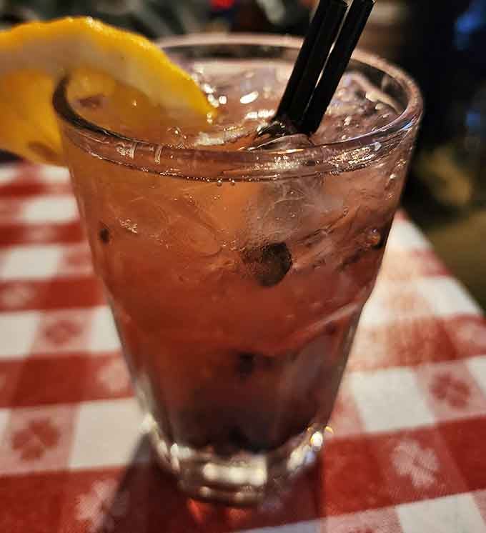 A refreshing cocktail that looks as good as it tastes, perfect for washing down all that Southern comfort.