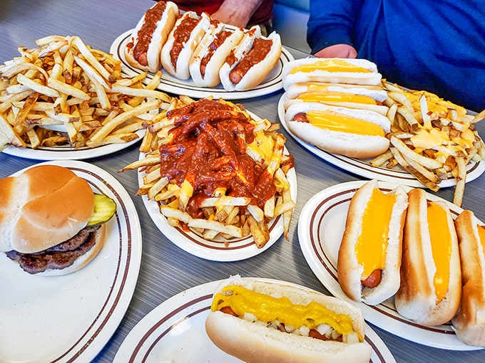 This spread could feed a small army or one very determined person, we're not here to judge either way.