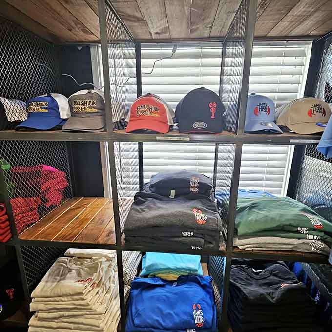 Grab some James Hook merchandise so you can tell everyone back home about your legendary lobster roll discovery.