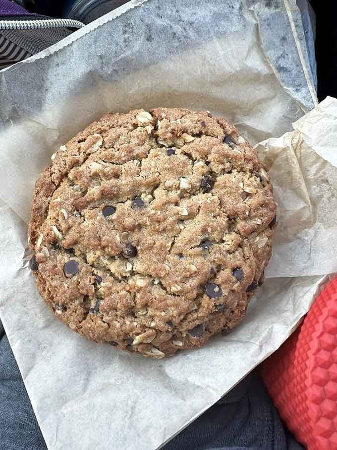 This cookie is the size of your face and probably tastes like childhood dreams.