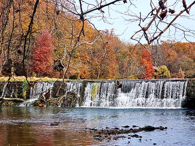 The spillway creates a natural waterfall that's been Instagram-worthy since long before Instagram was even a glimmer in anyone's eye.
