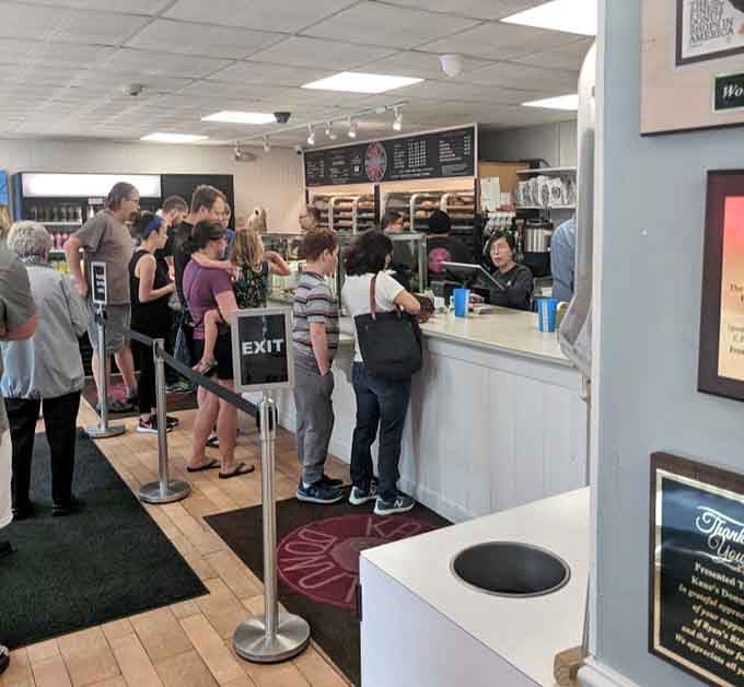 The line moves fast, but everyone's too busy planning their order to notice they're even waiting at all.