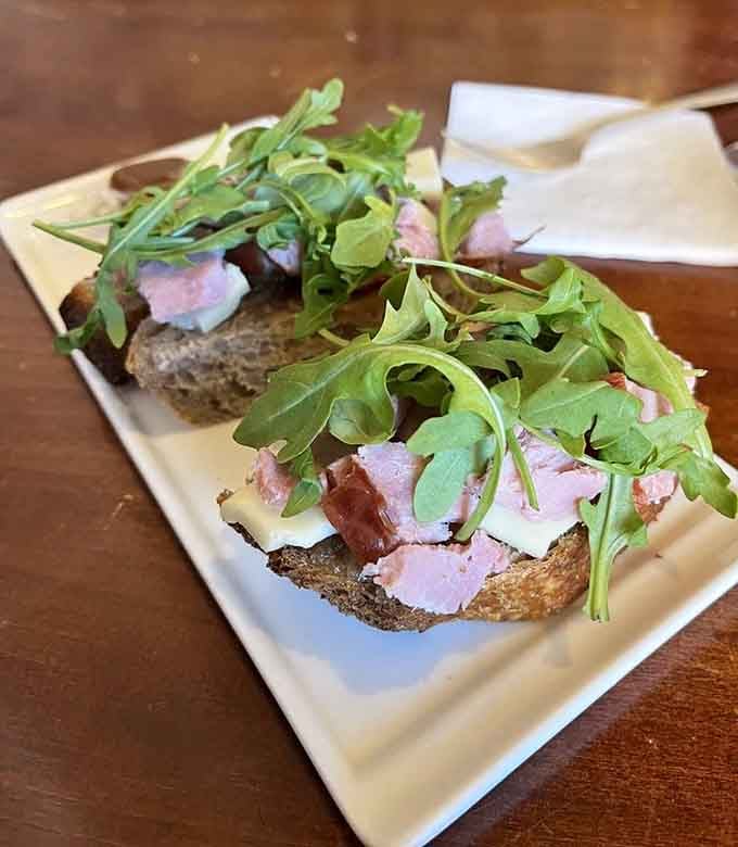 Who knew a chocolate shop would serve up ham and aged cheddar that looks this legitimately appetizing?
