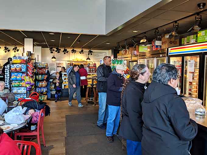 When the line stretches this far, you know you're onto something special worth the wait.