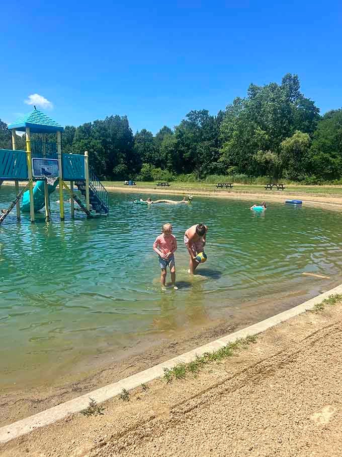 Shallow areas let the little ones splash safely while parents can actually relax for five consecutive minutes.