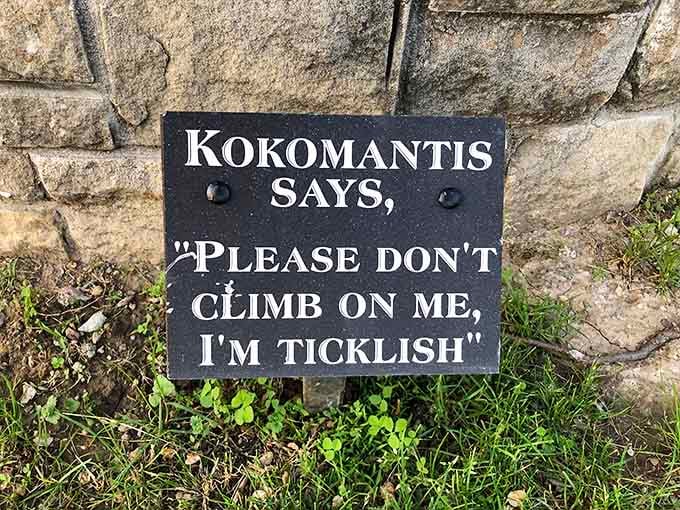 Even the mantis has a sense of humor, which is more than you can say for most sculptures.