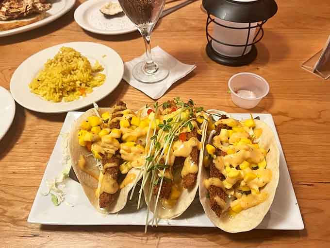 Seafood quesadillas topped with fresh mango salsa prove that Kubel's respects tradition while embracing creative flavors that keep things interesting and delicious.