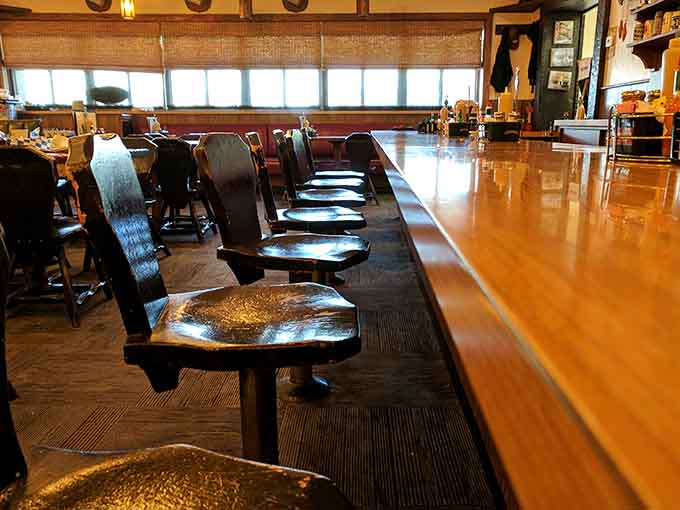 Counter seating with a view of the action, where you can watch your breakfast dreams become delicious reality.