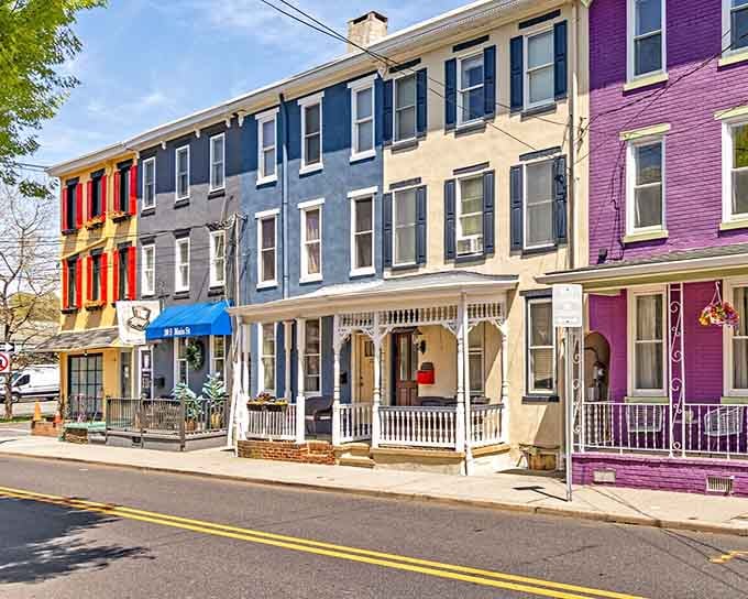 Colorful facades compete for attention like peacocks at a bird convention, each one more photogenic than the last.