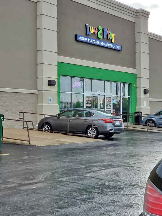 The exterior promises indoor fun regardless of what Mother Nature throws at Wisconsin, which is saying something around here.