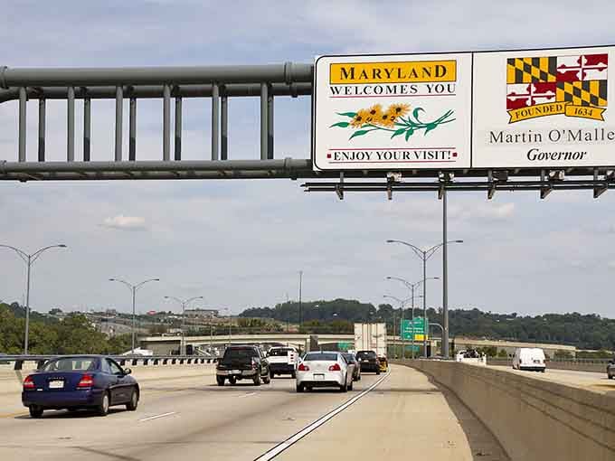 Highway signs that trigger an involuntary smile and a sudden craving for crab cakes.