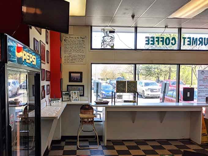 Another angle of the cozy interior where bagel dreams come true and hungry people find happiness daily.