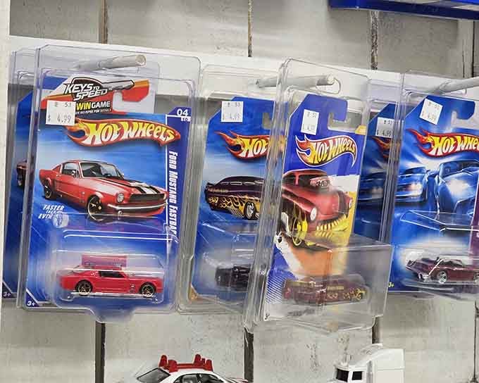 Hot Wheels still in their original packaging, worth more now than actual cars from the same era.