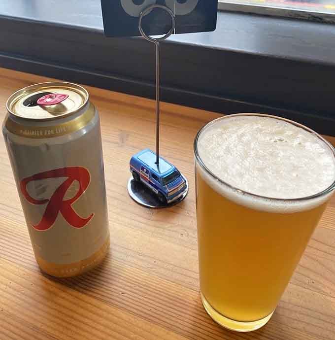 Cold beer and quirky table holders: because you'll need refreshment after tackling one of these sandwich mountains successfully.