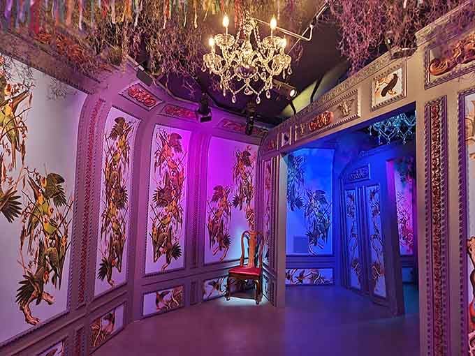 Victorian elegance meets psychedelic wonderland, because apparently those two aesthetics were destined to become unlikely roommates.