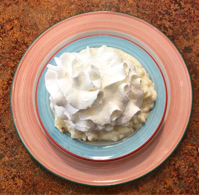 Rice pudding that looks like a cloud decided to become dessert and succeeded beyond all expectations.