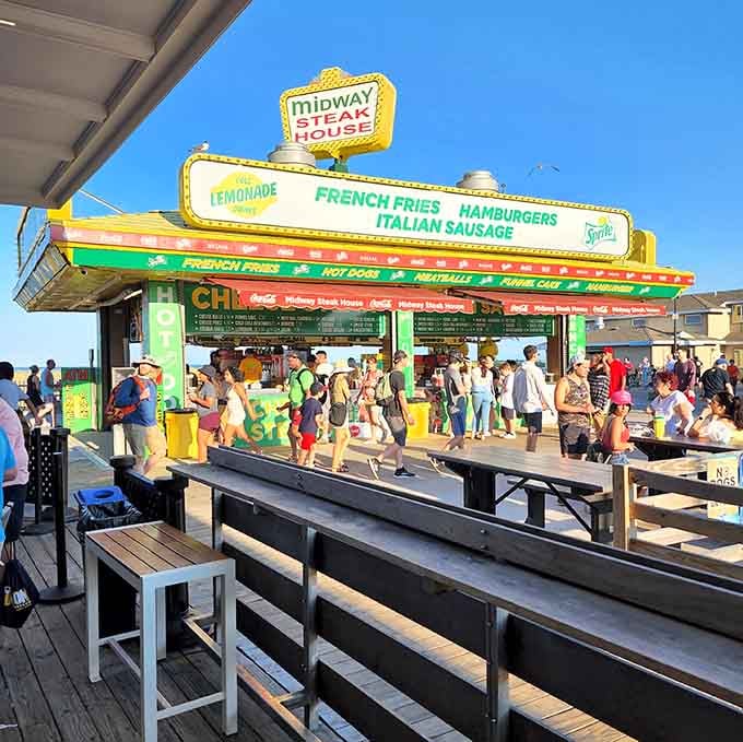 Grab a bench, soak in the ocean breeze, and prepare for boardwalk bliss at its finest.
