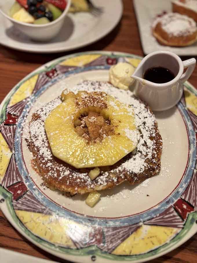 Pineapple Upside Down pancakes bring tropical vacation vibes to your breakfast table in Baltimore.