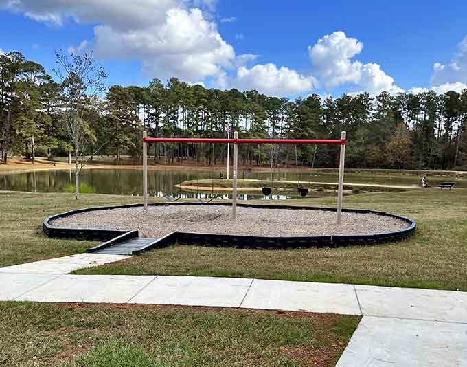 Green spaces like this remind you that Monroe balances its shopping scene with peaceful spots to catch your breath.