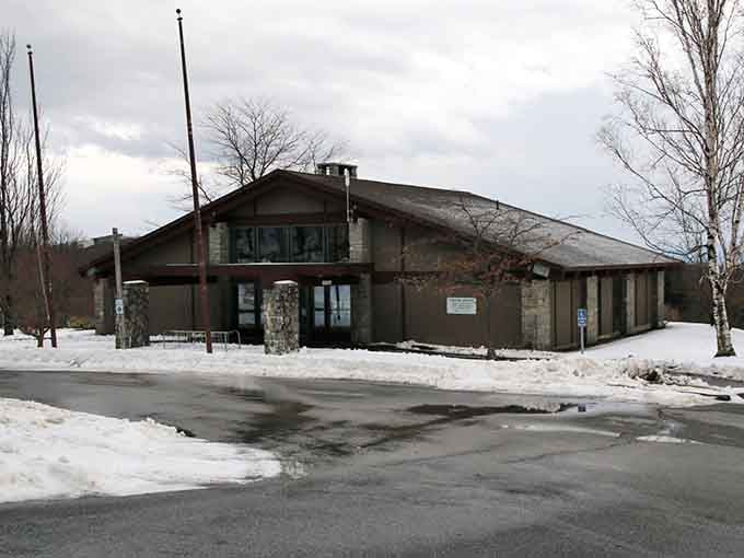 The visitor center welcomes guests year-round, offering shelter and answers to "How much farther?" questions.