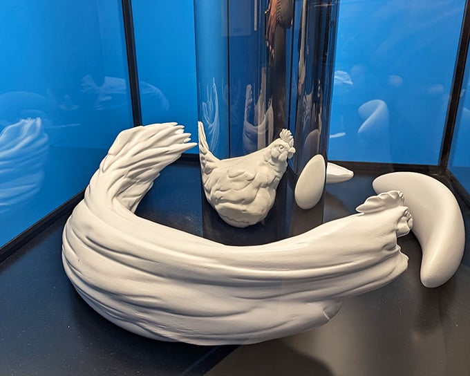 This anamorphic illusion only reveals its secrets when you find exactly the right viewing angle.