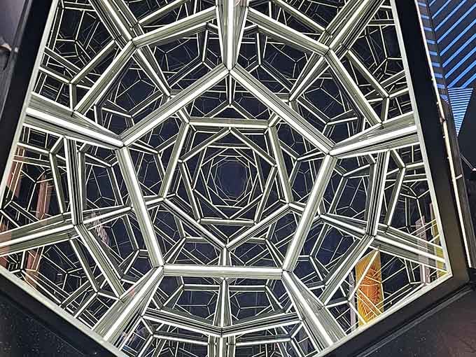 Step into the kaleidoscope and become part of an endless geometric masterpiece that would make mathematicians weep.