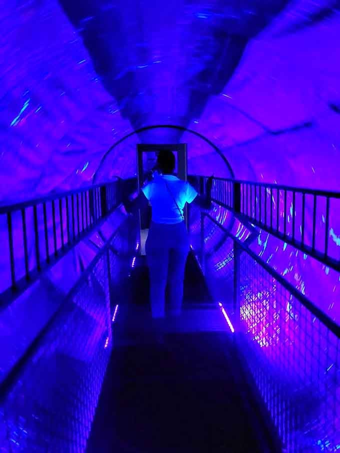 Walk a straight bridge while the world spins around you, creating the ultimate trust exercise with yourself.