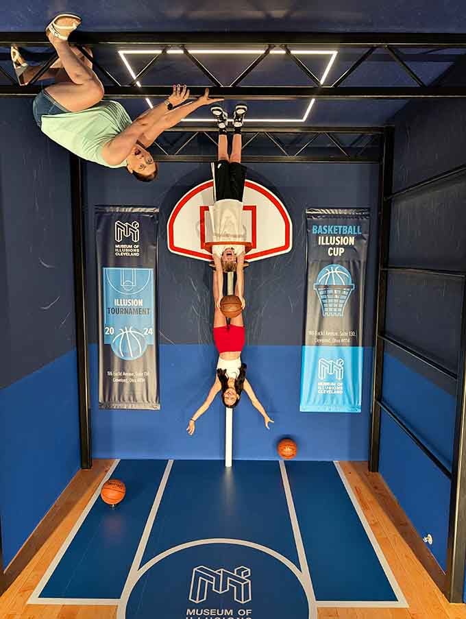 Finally, photographic proof that you've been secretly training for the NBA in an alternate dimension all along.