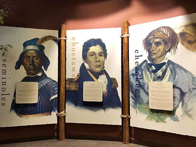 Meet the faces that shaped Cherokee history, rendered in portraits that capture dignity and determination perfectly.