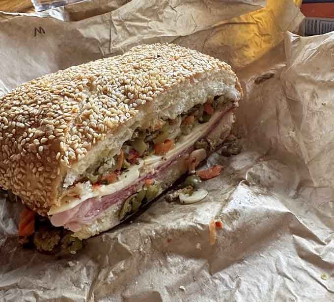 The muffuletta on sesame-topped bread brings New Orleans flair to North Carolina with impressive authenticity and flavor.