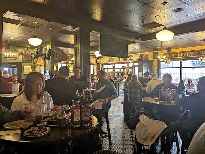 The buzz of happy diners and that classic pub atmosphere create the perfect backdrop for memorable meals together.