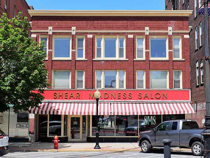 Bold signage and classic architecture create the kind of Main Street character you just don't find in suburban strip malls.
