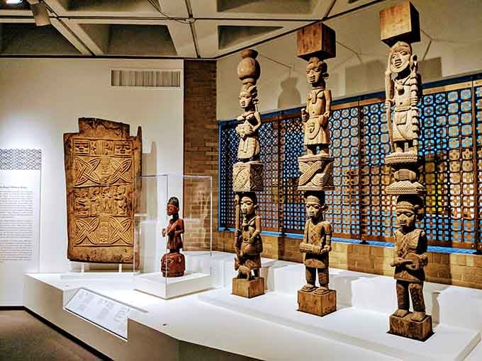 These intricate African woodcarvings showcase the incredible skill and cultural richness that makes this collection truly world-class and unforgettable.