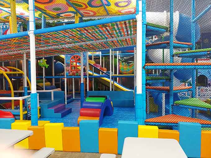 These rainbow-colored foam steps look like something from a fever dream, in the absolute best way possible.