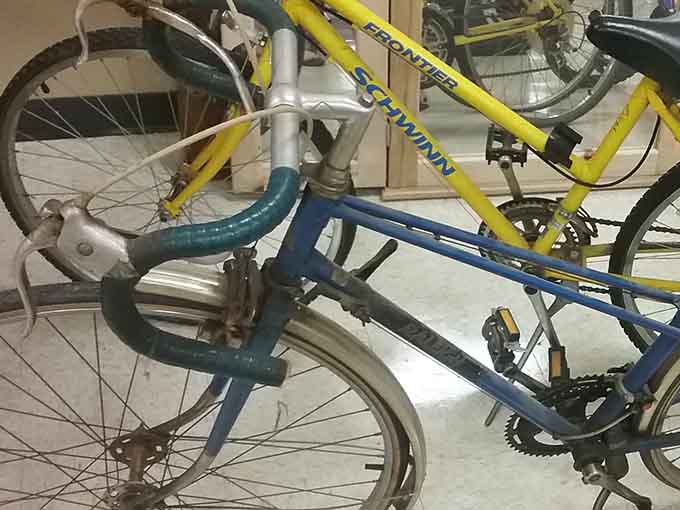 Vintage bicycles ready to roll again, proving that two wheels never go out of style or usefulness.