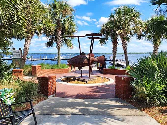 Boathouse Riverfront Park celebrates the blue crab with the enthusiasm it absolutely deserves, honestly.