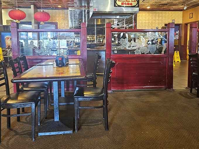 The dining room layout ensures you're never far from your next culinary decision, which is thoughtful restaurant design.