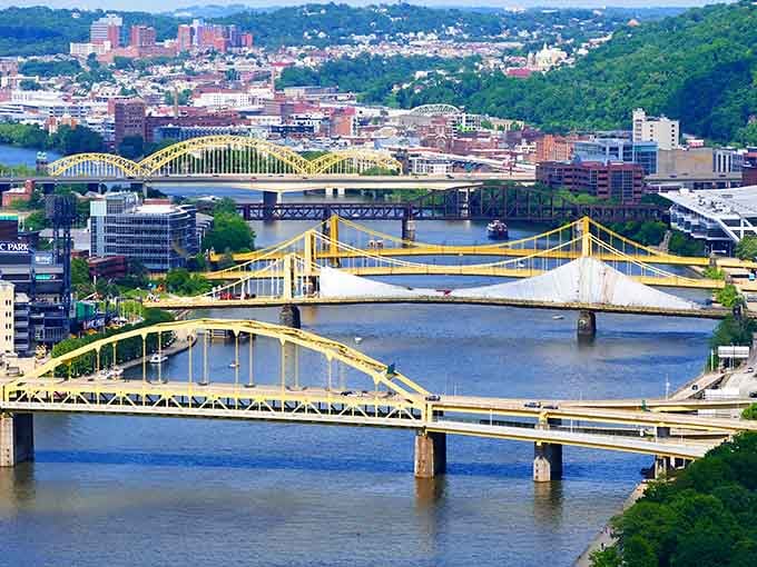 The Three Sisters bridges prove Pittsburgh's engineering prowess while creating postcard-perfect views of the rivers.
