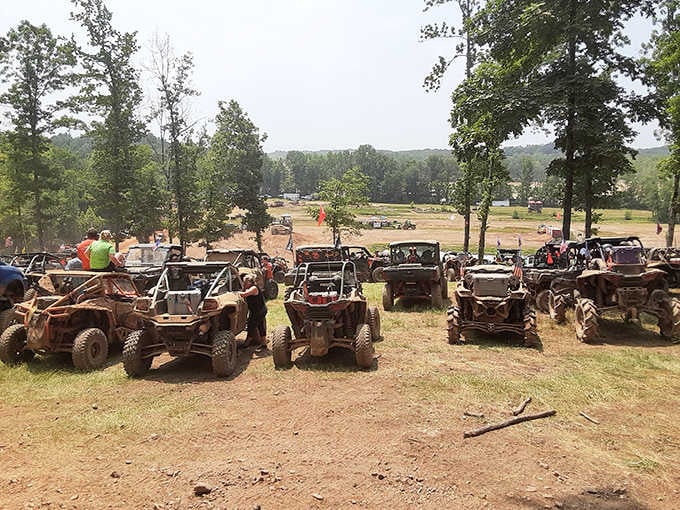 ATVs gather for adventures in the surrounding natural areas, because outdoor recreation is practically in your backyard here.