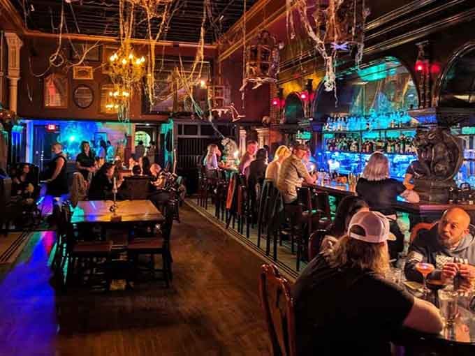 The crowd ranges from goths to grandmas, all united in their appreciation for quality drinks and killer ambiance.