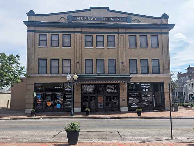 The Murray Theatre's classic facade proves that entertainment venues used to be built with actual personality and architectural flair.