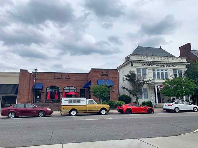 Mixed architectural styles tell the story of a downtown that's evolved while keeping its authentic character intact.