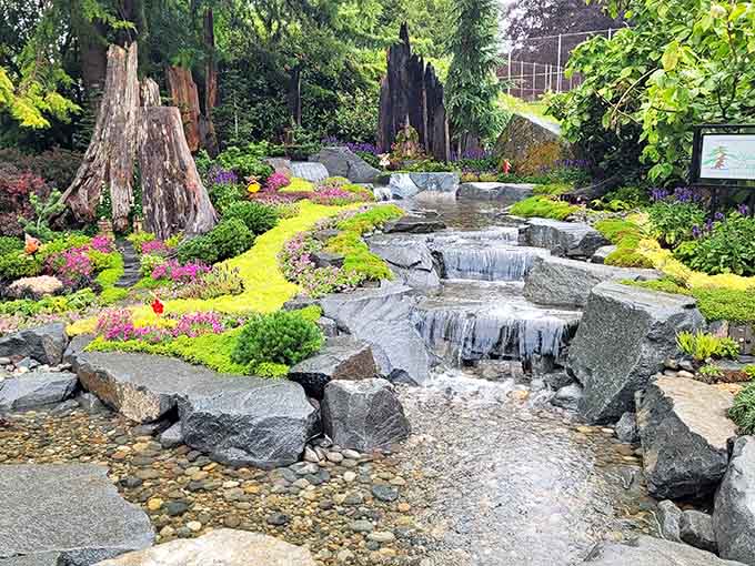 A cascading waterfall feature adds the soothing soundtrack every garden needs for maximum relaxation vibes.